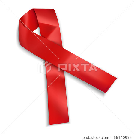 Red aid ribbon icon, realistic style-插圖素材 [66140953] - PIXTA圖庫