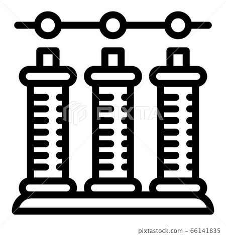 Electric commutator icon, outline style - Stock Illustration [66141835 ...