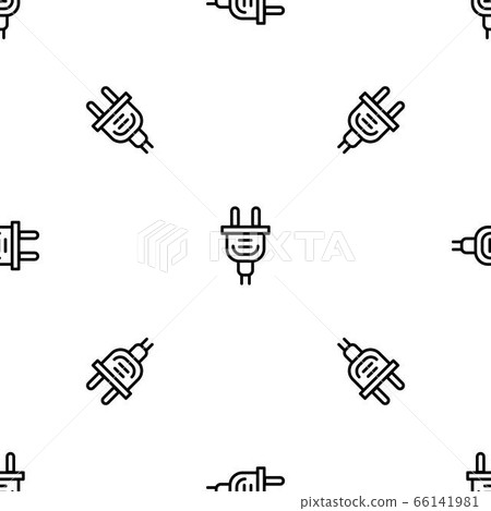 Electric plug pattern seamless vector - Stock Illustration [66141981 ...