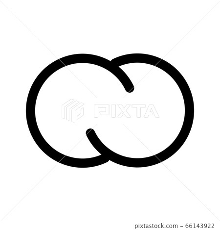 Infinity symbol icon. Simple flat black outline... - Stock Illustration ...