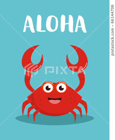 card with cute crab print for kids - Stock Illustration [66144706] - PIXTA