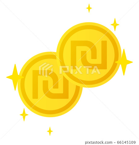The Israeli new shekel currency symbol coins - Stock Illustration ...