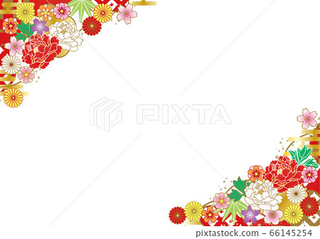 Gorgeous and beautiful Japanese pattern frame 02 - Stock Illustration ...