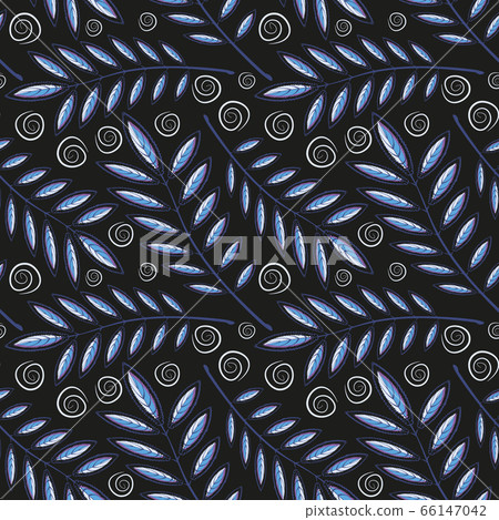 Square, seamless pattern, leaf pattern.... - Stock Illustration ...