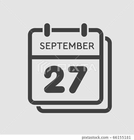 Calendar icon day 27 September, template date days - Stock Illustration ...