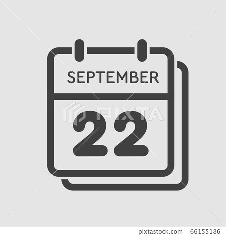 Calendar icon day 22 September, template date days - Stock Illustration ...