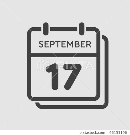 Calendar icon day 17 September, template date days - Stock Illustration ...
