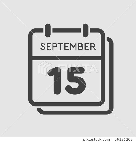 Calendar icon day 15 September, template date days - Stock Illustration ...
