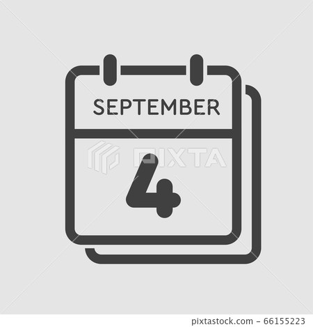 Calendar icon day 4 September, template date days - Stock Illustration ...
