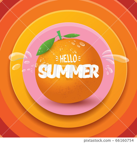 Vector Hello Summer label or flyer Design... - Stock Illustration ...