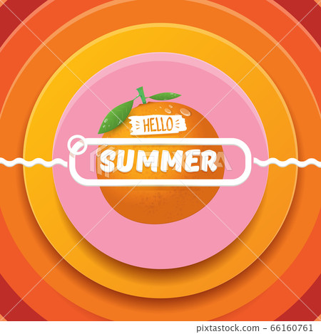 Vector Hello Summer label or flyer Design... - Stock Illustration ...