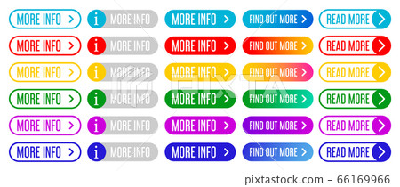 More info buttons collection isolated. Read more - Stock Illustration ...
