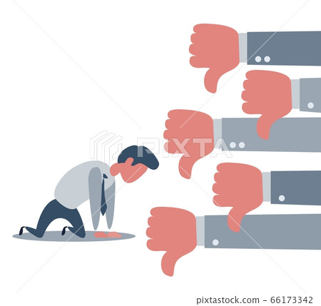 Group of Business man show dislike or unlike... - Stock Illustration ...