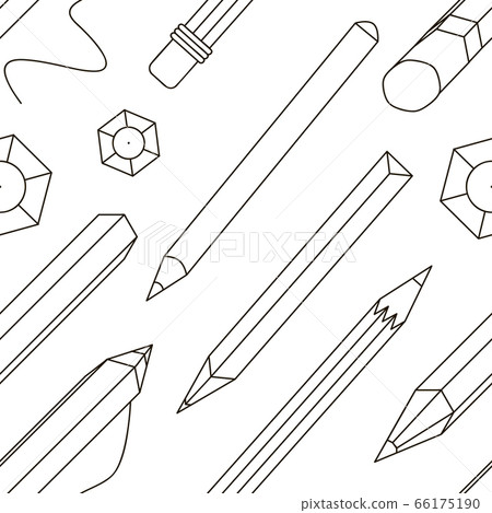 Set of stylized pencils pattern - Stock Illustration [66175190] - PIXTA
