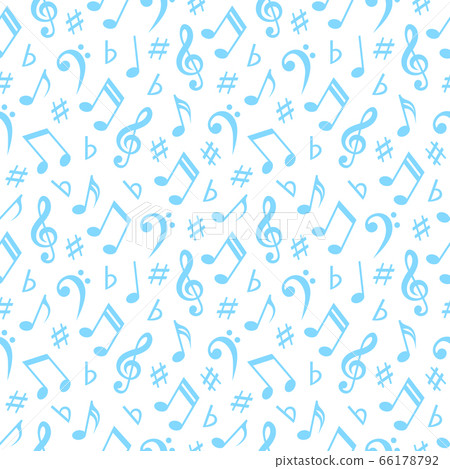 Seamless pattern with musical notes. Vector... - Stock Illustration ...
