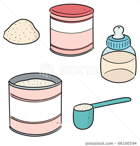 vector set of milk powder - Stock Illustration [66180594] - PIXTA