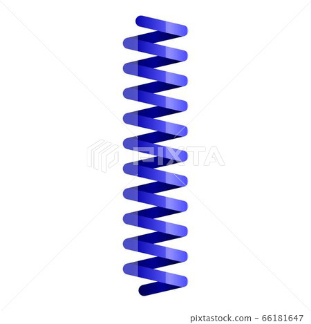 Blue spring wire icon, cartoon style - Stock Illustration [66181647 ...