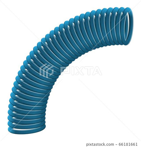 Blue flexible spiral spring icon, cartoon style - Stock Illustration ...