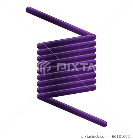 Compressed metal spring icon, cartoon style - Stock Illustration ...