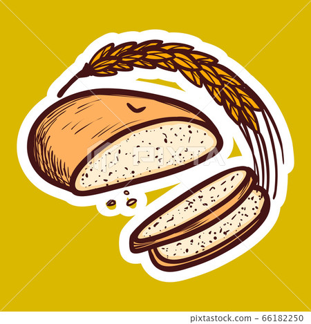 Wheat bread icon, hand drawn style - Stock Illustration [66182250] - PIXTA
