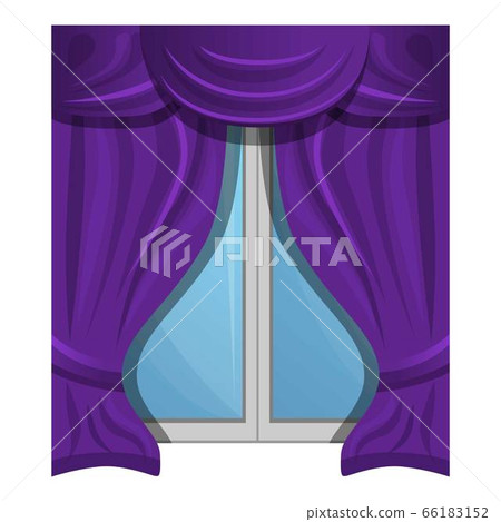 Purple sun blind icon, cartoon style - Stock Illustration [66183152 ...