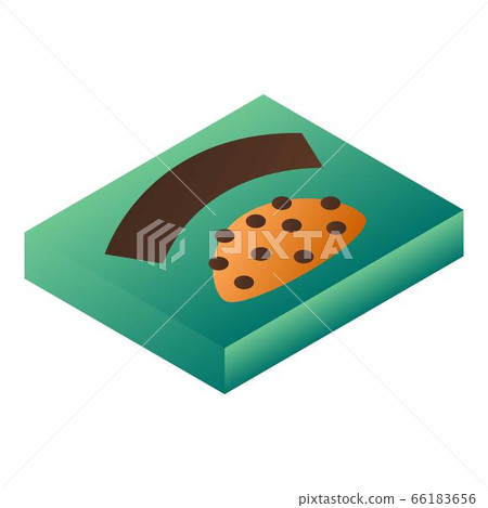 Green biscuit box icon, isometric style - Stock Illustration [66183656 ...