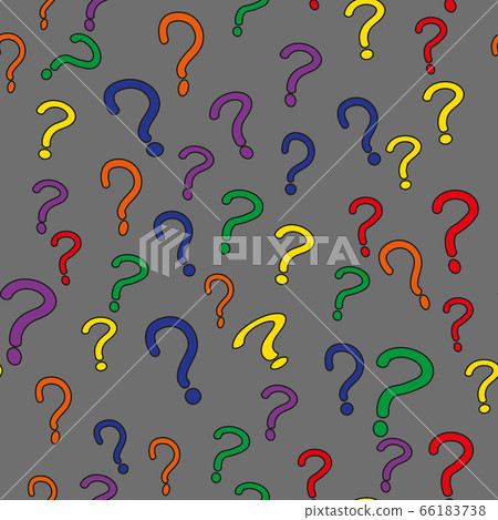 Rainbow Color Question Marks Seamless Pattern,... - Stock Illustration ...