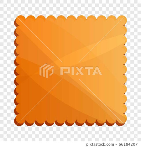 Square coffee biscuit icon, cartoon style - Stock Illustration ...