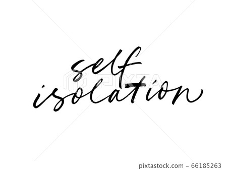 Self isolation vector lettering - Stock Illustration [66185263] - PIXTA