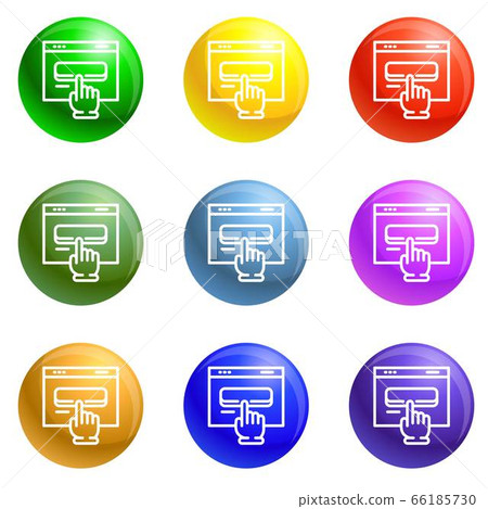 Cursor on window icons set vector - Stock Illustration [66185730] - PIXTA