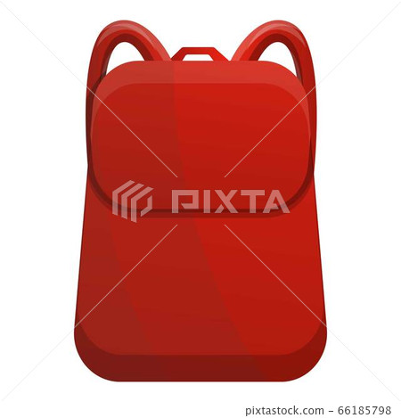 Red camp backpack icon, cartoon style-插圖素材 [66185798] - PIXTA圖庫
