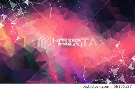 Dark Pink Geometric Polygonal background molecule - Stock Illustration ...