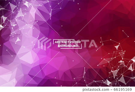 Abstract Purple Polygonal Space Background with - Stock Illustration ...