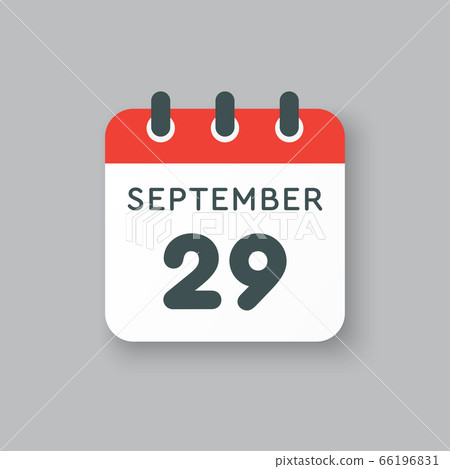 Calendar icon day 29 September, template date days - Stock Illustration ...