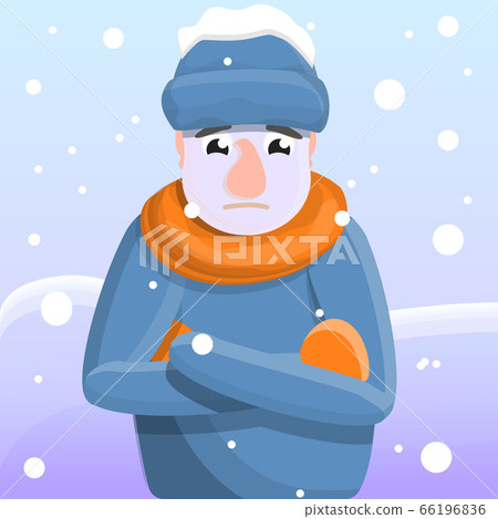Frostbite concept banner, cartoon style - Stock Illustration [66196836 ...