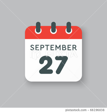 Calendar icon day 27 September, template date days - Stock Illustration ...