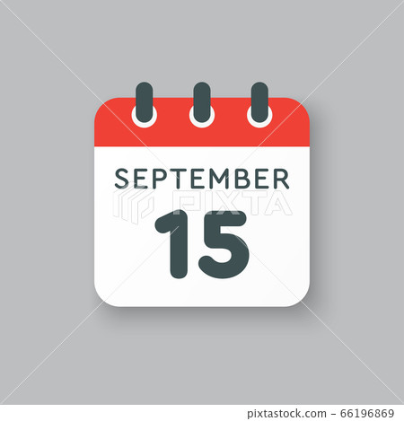 Calendar icon day 15 September, template date days - Stock Illustration ...