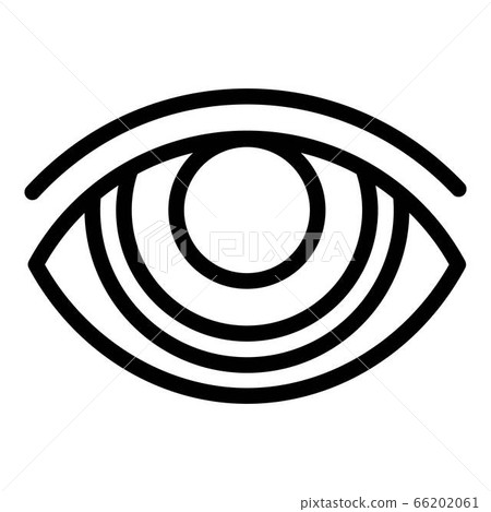 Crazy eye icon, outline style - Stock Illustration [66202061] - PIXTA