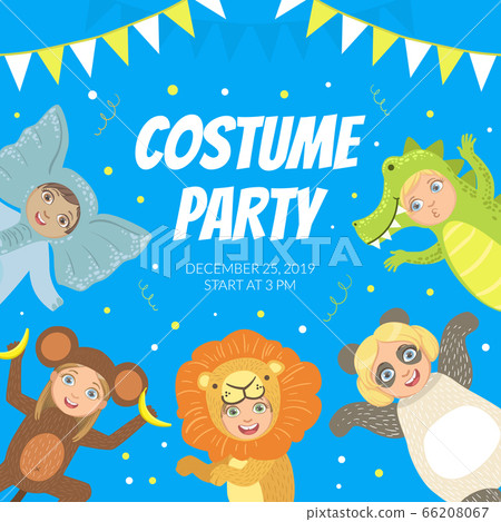 Costume Party Banner, Festive Invitation Card,... - Stock Illustration ...