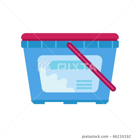 Wash plastic box icon, flat style - Stock Illustration [66210192] - PIXTA