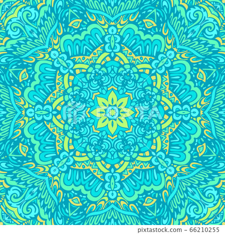 Indian floral paisley medallion pattern with - Stock Illustration ...