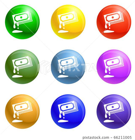 Blood money icons set vector - Stock Illustration [66211005] - PIXTA