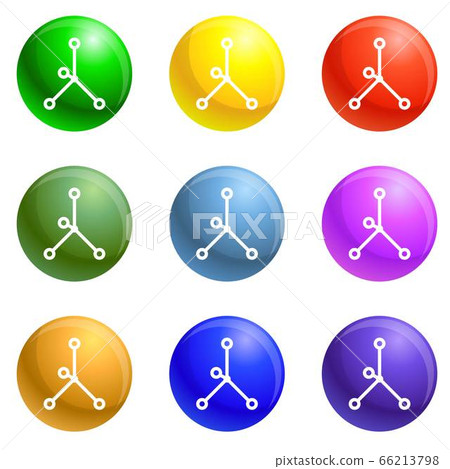 Ionic bond icons set vector - Stock Illustration [66213798] - PIXTA