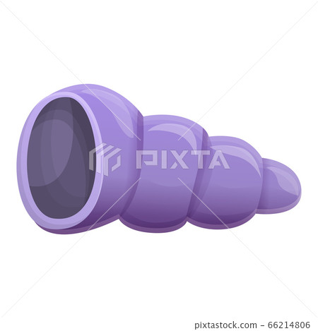 Purple shell icon, cartoon style - Stock Illustration [66214806] - PIXTA
