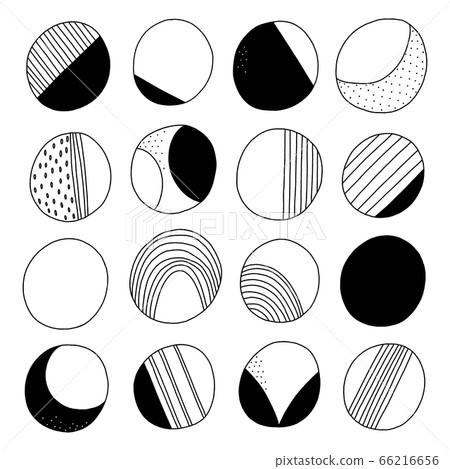 Abstract black and white doodle circles vector - Stock Illustration ...