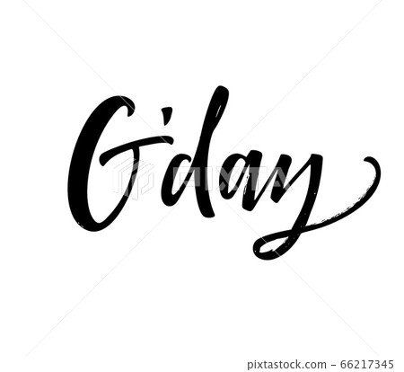Good day card. Modern brush calligraphy. - Stock Illustration [66217345 ...