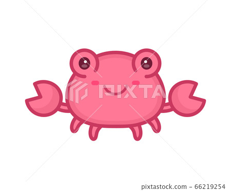 Cute happy smiling sea crab. Vector - Stock Illustration [66219254] - PIXTA