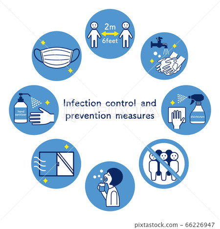 Infection prevention measures 01 - Stock Illustration [66226947] - PIXTA