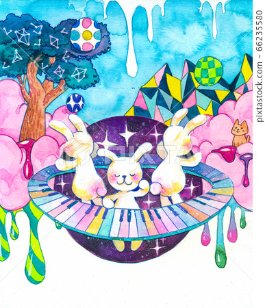 The rabbit band - Stock Illustration [66235580] - PIXTA