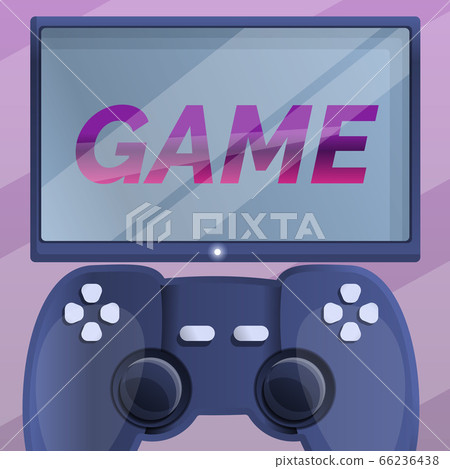 Video game concept background, cartoon style - Stock Illustration ...